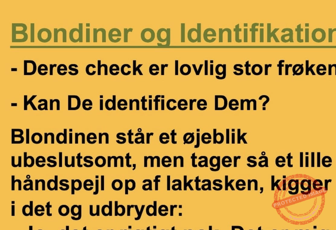 Blondiner og identifikation - Sjovstue