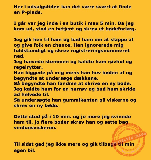 P-plads i udsalgstiden... - Sjovstue