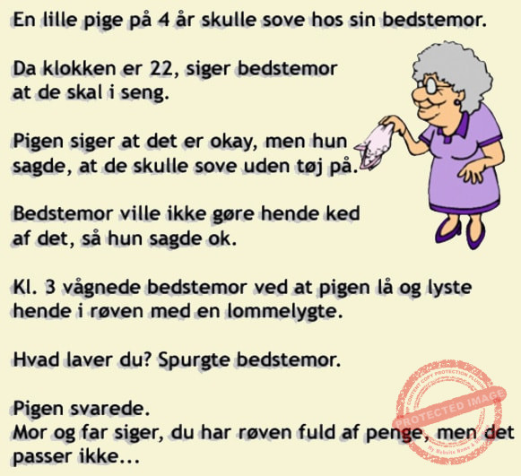 Den lille pige skulle sove hos sin bedstemor.... - Sjovstue
